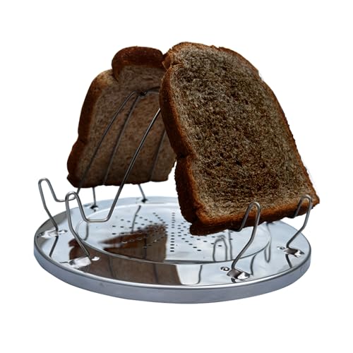 Snapklik.com : Folding Camp Stove Toaster, Stainless Steel 4 Slice ...