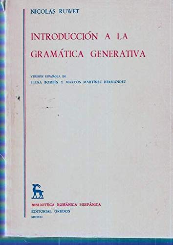 Amazon.com: Introducción a la gramática generativa. Versión española de ...