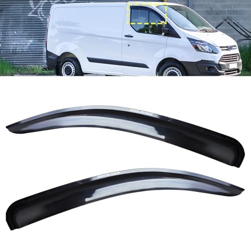 ANGRONG Front Wind Rain Sun Black Guard Deflectors Left & Right Set ...