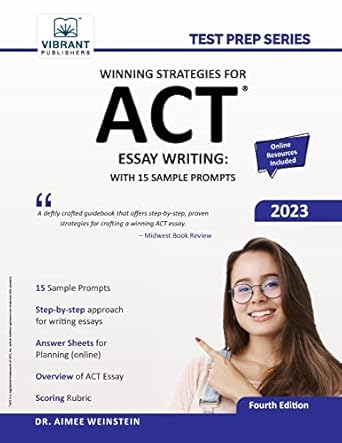 Winning Strategies For ACT Essay Writing: With 15 Sample Prompts (Test ...