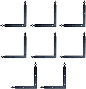 Amazon.com: 8 pcs Barn Door Slab Decorative L Corner Bracket Hardware ...