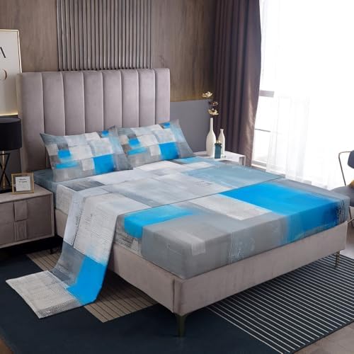 Amazon.com: jejeloiu Abstract Bed Sheets Sets Full Size Kids Boys Girls ...