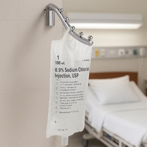 Amazon.com: Feeding Tube Holder & IV Hook Kit – Wall-Mount Pivoting ...