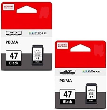 Combo 47 Twin Ink Cartridge [Set of 2] Compatible with Canon Printer Pixma E400 E410 E417 E460 ...