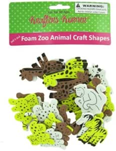 Amazon.com: Foam zoo animal craft shapes - Pack of 24 : Arts, Crafts ...