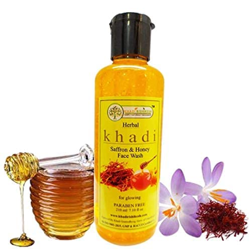 Khadi Rishikesh Face Wash Saffron Honey for Unisex,For Glowing Skin,Deep Pore Cleansing | Acne ...