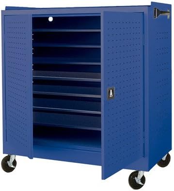 Mobile Laptop Security Cabinet with Charging System Color: Blue ...