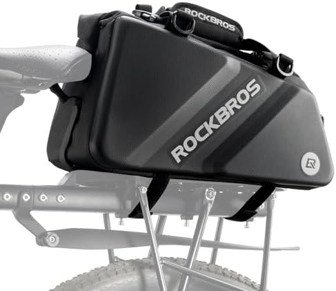 ROCKBROS Bike Rear Rack Bag 11.6L Cycle Saddle Rear Rack Pannier ...
