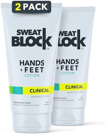 SweatBlock Clinical Strength Antiperspirant Lotion for Hands and Feet 2 ...