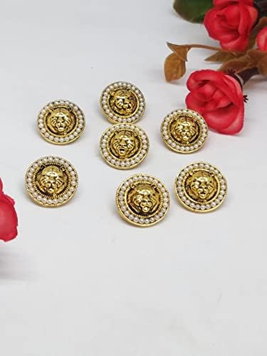 Ani Accessories Round Classic Lion Vintage Metal Shank Buttons for Coat ...