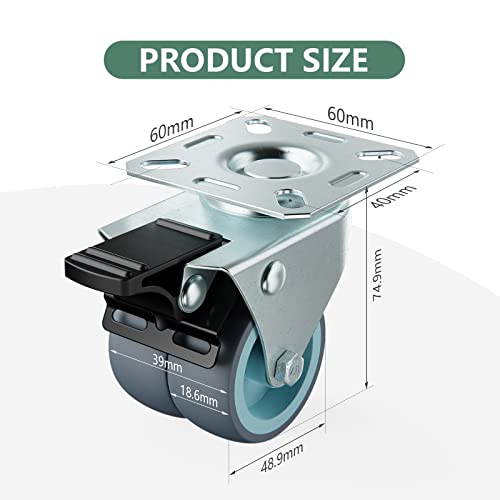 Castor Wheels 50mm – Wheels for Furniture 50mm – Castors for Furniture ...