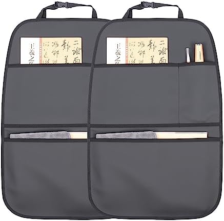 pefirst Kick Mat Back Seat Protector Waterproof Leather Car Seat Back ...