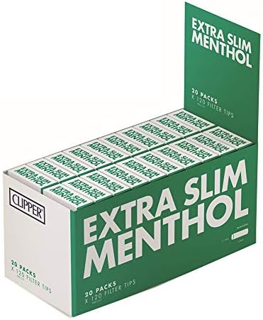 CLIPPER EXTRA SLIM MENTHOL FILTER TIPS 20 PACKS : Amazon.co.uk: Health ...