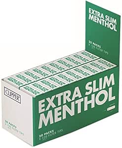 CLIPPER EXTRA SLIM MENTHOL FILTER TIPS 20 PACKS : Amazon.co.uk: Health ...
