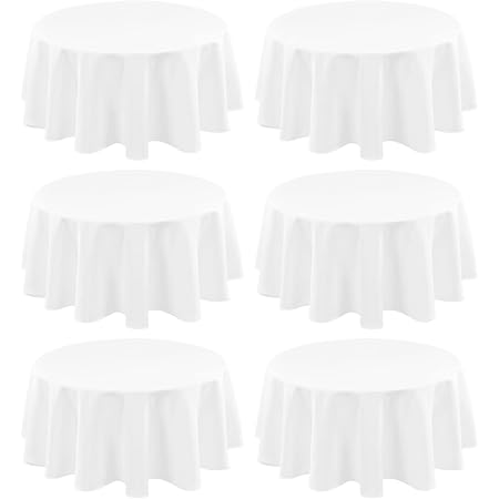 White Round Tablecloths Bulk