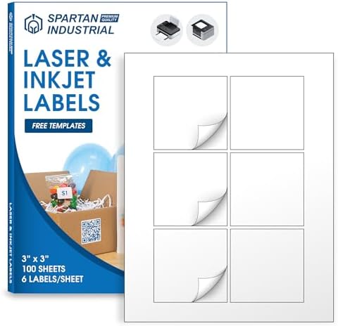 Amazon.com : Spartan Industrial Printable Laser and Inkjet Labels - 2. ...