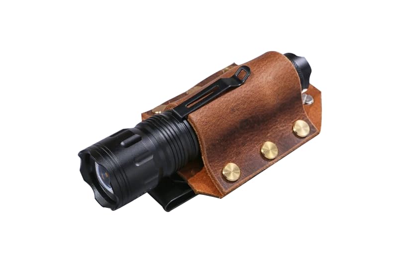 Amazon.com: Personalized full grain Leather flashlight holster ...