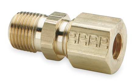 Parker Hannifin 68C-4-6 Brass Male Connector Compression Fitting, 1/4 ...