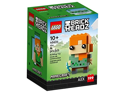 LEGO 40624 Brickheadz Minecraft Alex With Diamond Pickaxe Build This ...