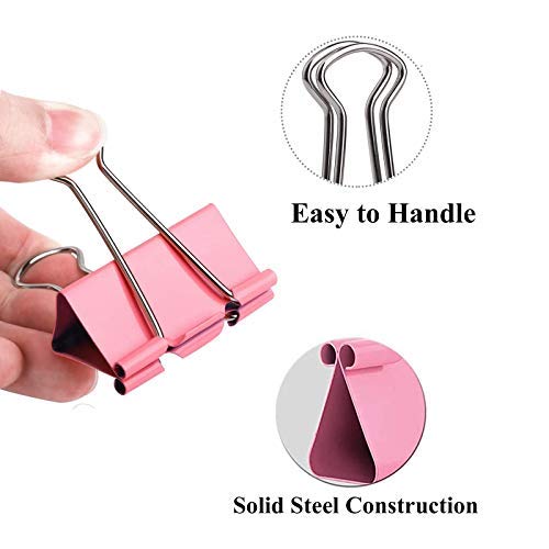 Snapklik.com : 18 Pcs Colorful Extra Large Binder Clips 2 Inch Length ...