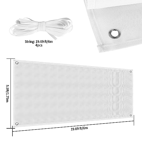 Blank Banners, 2x6 Ft White Sublimation Banner Signs, Polyester Oxford ...