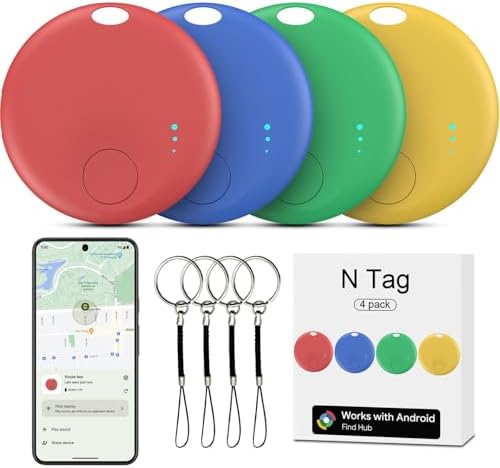 Amazon.com: Smart Tags for Android Tracker Tags 4 Pack, Bluetooth ...