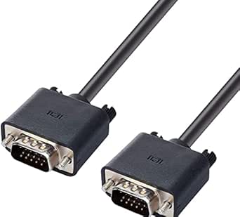 QPC Male to Male (Black) 1.5M (4.9 Feet) VGA Cable Cord : Amazon.in ...