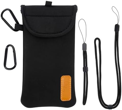 DOB SECHS Phone Sock, Neoprene Phone Pouch with x2 Carabiner, Lanyard ...