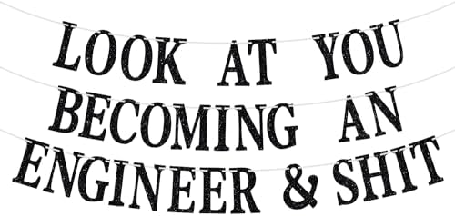 Amazon.com: Look at You Becoming an Engineer Banner, Congrats Grad/You ...