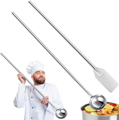 Amazon.com: Maxcheck 2 Pcs 52.6 Inch Crawfish Boil Spoon Mixing Ladle ...