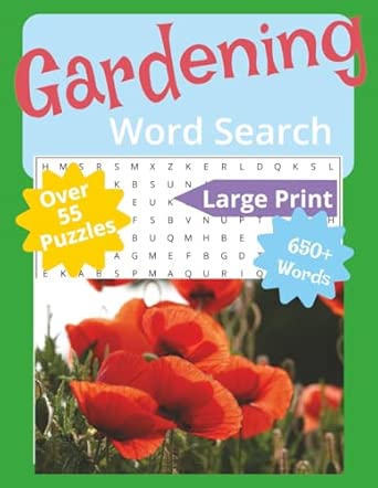 Gardening Word Search Book: Word Searches for Indoor & Outdoor ...