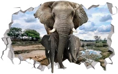 Amazon.com: DNVEN Border African Elephants Mural Vinyl Wall Decals ...