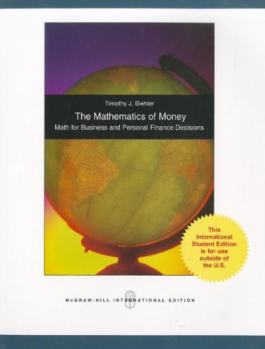The Mathematics of Money: Amazon.co.uk: Biehler, Timothy: 9780071101295 ...
