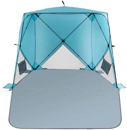 Amazon.com: Beach Tent,Beach Sun Shelter with UPF 50+UV Protection with ...
