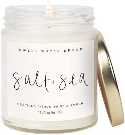 Amazon.com: Sweet Water Decor Salt and Sea Candle - Sea Salt, Citrus ...
