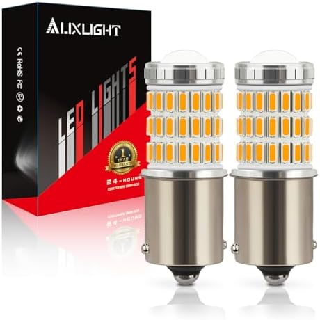 Amazon.com: AUXLIGHT 1156 7506 LED Bulb Amber, 1141 1003 BA15S LED Turn ...