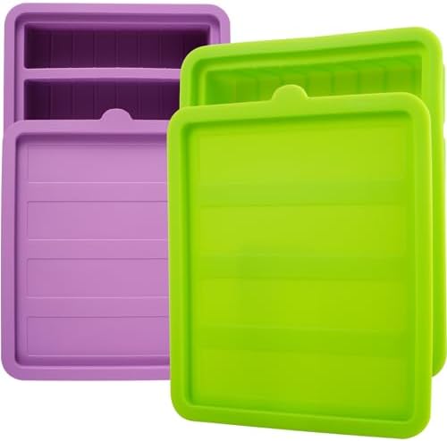 Amazon.com | 2Pcs Silicone Butter Mold with Lid, Non-Stick Silicone ...