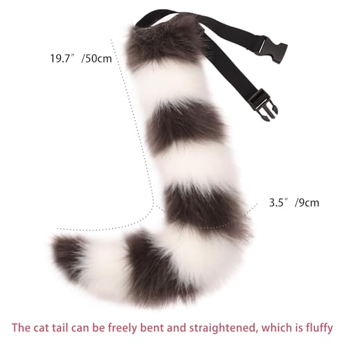 DRESHOW Fox Fur Tail Cosplay Costume Party Super Huge Fluffy Tail for ...
