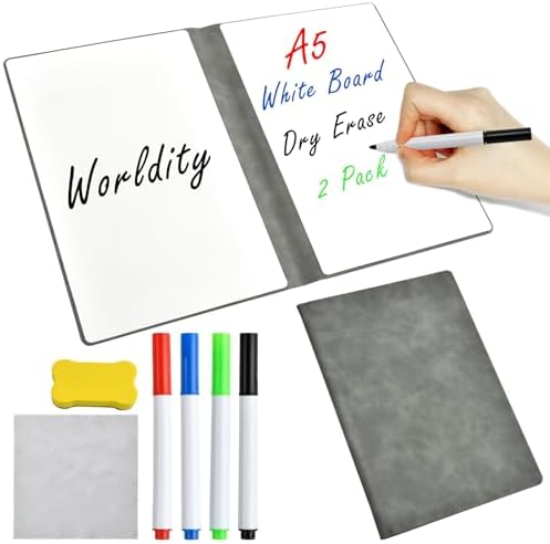 Amazon.com : Portable Whiteboard Notebook Erasable Dry Wipe Surface ...