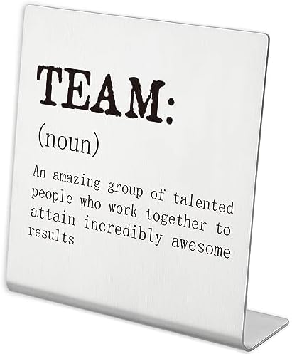 Amazon.com: Team Definition Plaque Gifts for Coworker, Inspirational ...