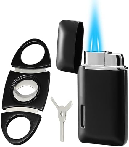Amazon.com: RONXS Cigar Torch Lighter Set, Cigar Cutter, Windproof ...