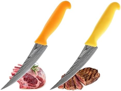 Amazon.com: 2PCS Curved Boning Knife, OHOLA 6 inch Deboning Knife ...