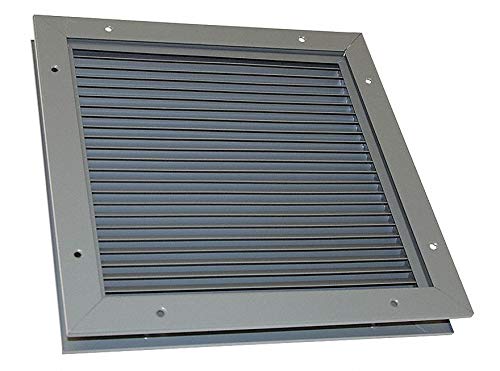 Dayton Door Louver, 14-1/8 H, 14-1/4 W, Steel Gray Paint Includes ...