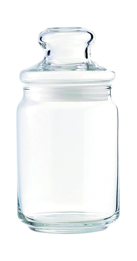 Buy RudraEco Ocean Glass Pop Jar With Lid - 650 ml, 6 Pieces, Clear ...