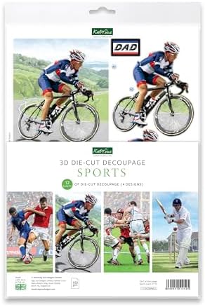 Katy Sue Designs Sports 3D Die Cut Decoupage Sheets for Card Making. A ...
