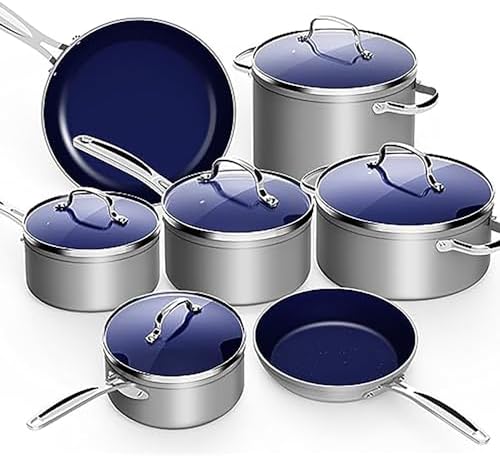 Amazon.com: Nuwave 12pc Forged Lightweight Cookware Set, G10 Healthy ...
