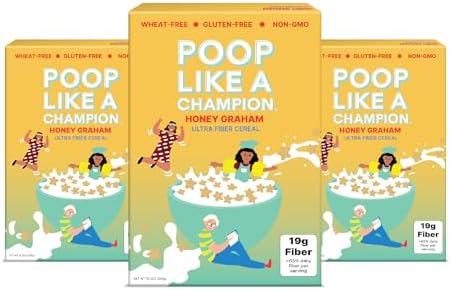 Amazon.com: Poop Like A Champion Variety 4-Pack High Fiber Cereal ...