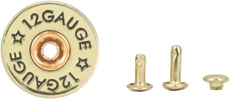 Amazon.com: Two Tone Shotgun Shell Rivet Back Conchos, 22mm (7/8 ...