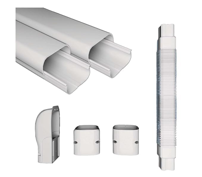 Airshield PVC Air Conditioner Line Set Cover Kit Basic 8 feet coverage ...