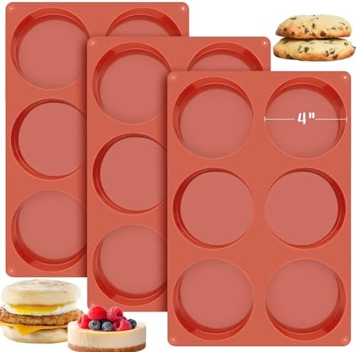 Amazon.com: Ocmoiy 4 Inch Silicone Egg Molds for Baking/Jumbo Muffin ...
